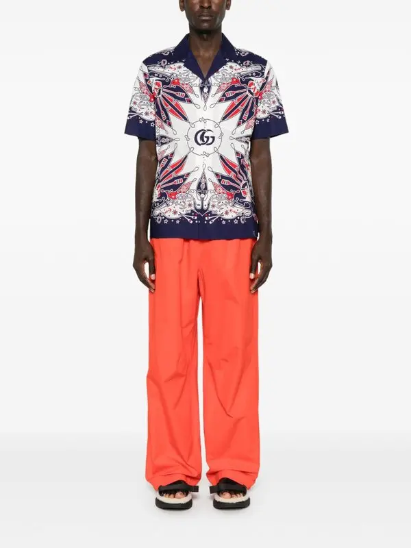 Gucci Logo-Patch Trousers - Red - 30% Off | Editorialist