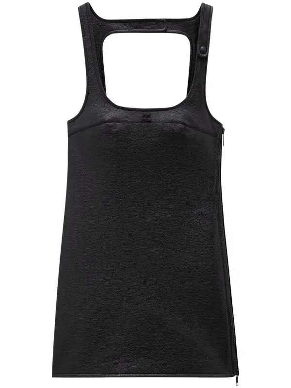 COURREGES Reedition Vinyl Mini Dress - Black