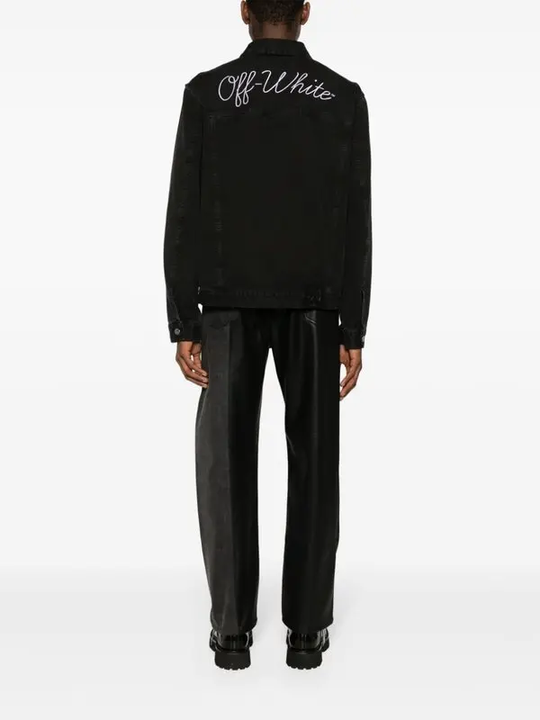 Off-White Logo-embroidered Denim Jacket