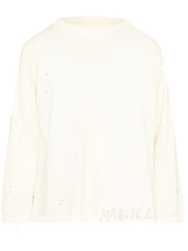 MAISON MARGIELA Cotton Sweatshirt With Hand-drawn Logo