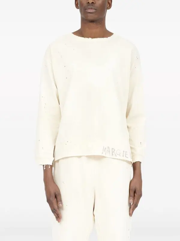 MAISON MARGIELA Cotton Sweatshirt With Hand-drawn Logo