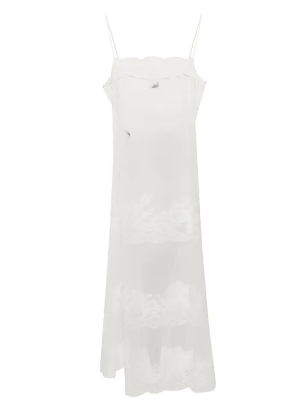 Carine Gilson Lace-appliqué Maxi Dress - White