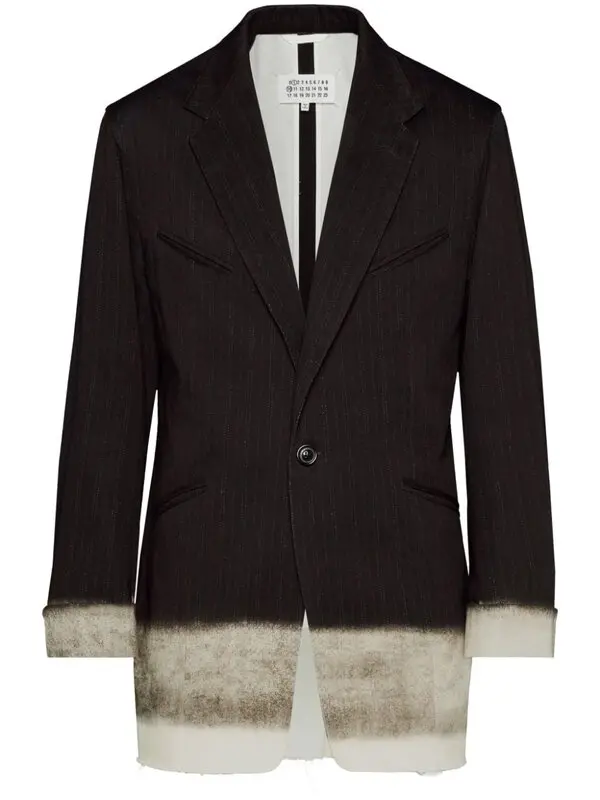 MAISON MARGIELA Pendleton Pinstripe Blazer - Brown