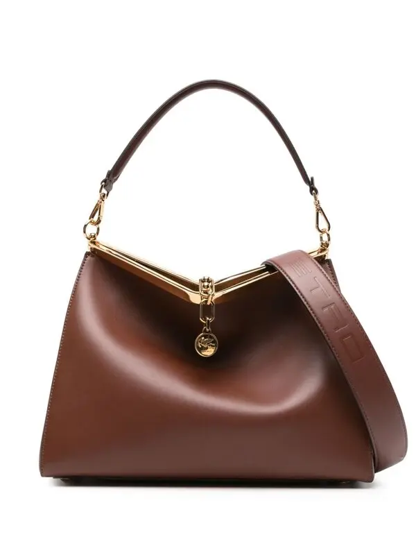 Etro Large Leather Vela Bag - Brown