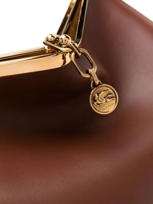 Etro Large Leather Vela Bag - Brown