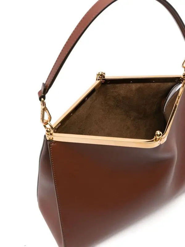 Etro Large Leather Vela Bag - Brown