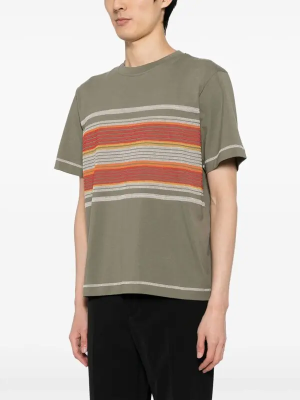 CRAIG GREEN Flatlock Stripe T-shirt - Green