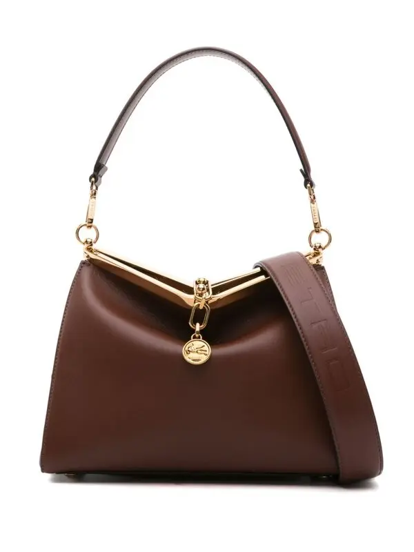 Etro Vela Leather Shoulder Bag - Brown