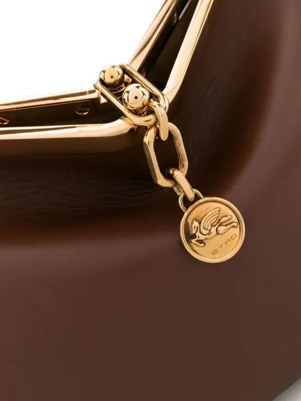Etro Vela Leather Shoulder Bag - Brown
