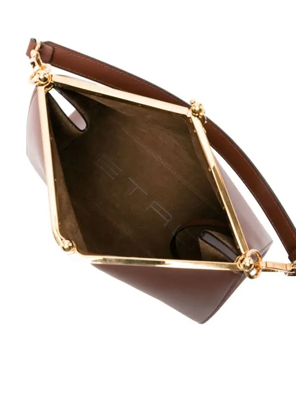 Etro Vela Leather Shoulder Bag - Brown