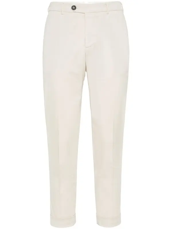 Brunello Cucinelli Classico Slim Fit Chinos - White