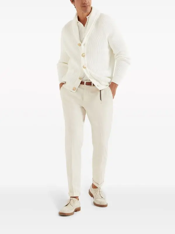 Brunello Cucinelli Classico Slim Fit Chinos - White