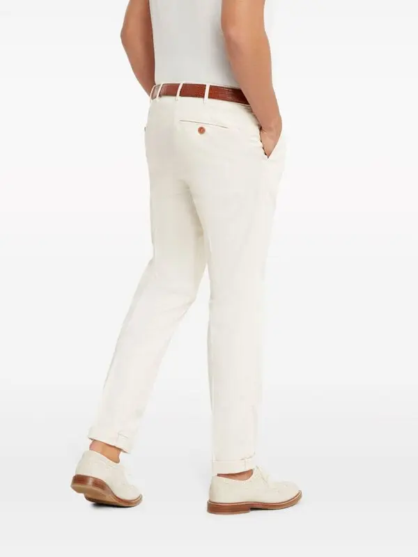 Brunello Cucinelli Classico Slim Fit Chinos - White