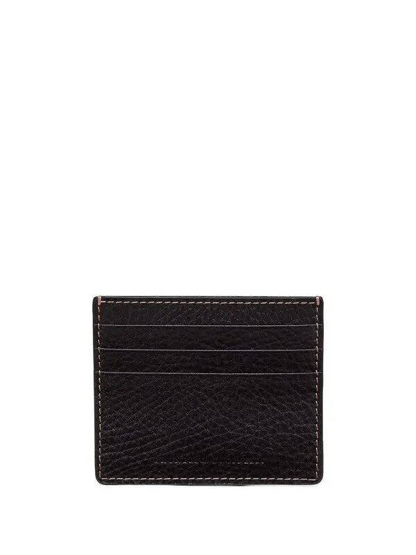 Brunello Cucinelli Logo-debossed Leather Cardholder - Black