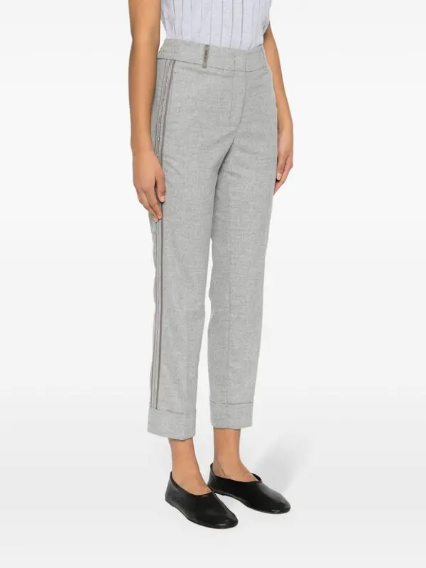 Peserico Bead-embellished Cropped Trousers