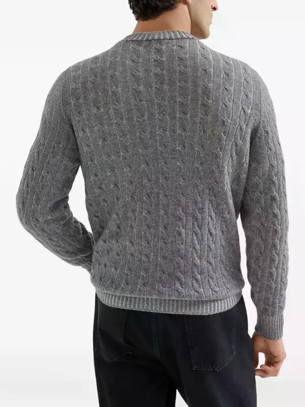 Brunello Cucinelli Cable Knit Jumper - Grey