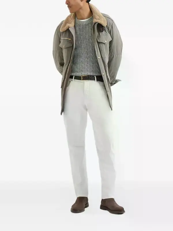 Brunello Cucinelli Cable Knit Jumper - Grey