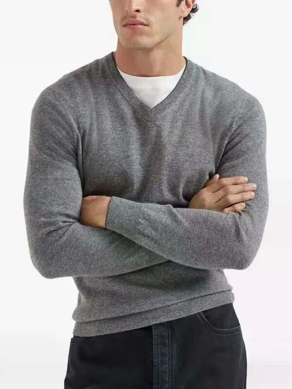 Brunello Cucinelli V-neck Sweater - Grey