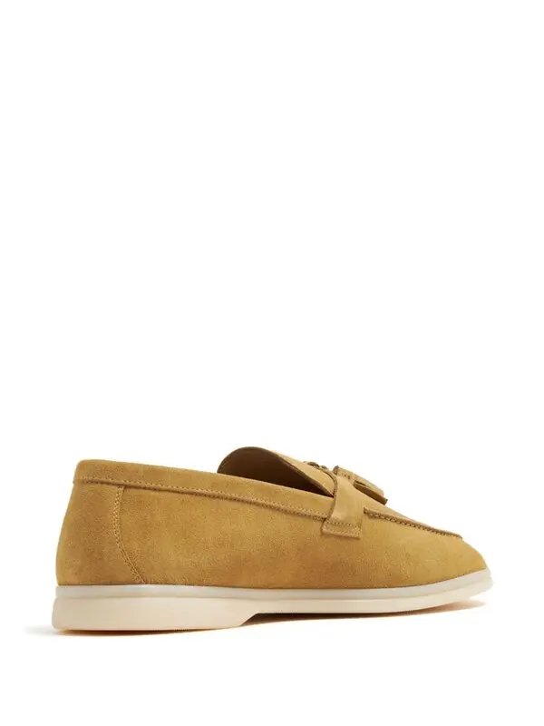 SCAROSSO Leandro Suede Loafers - Neutrals