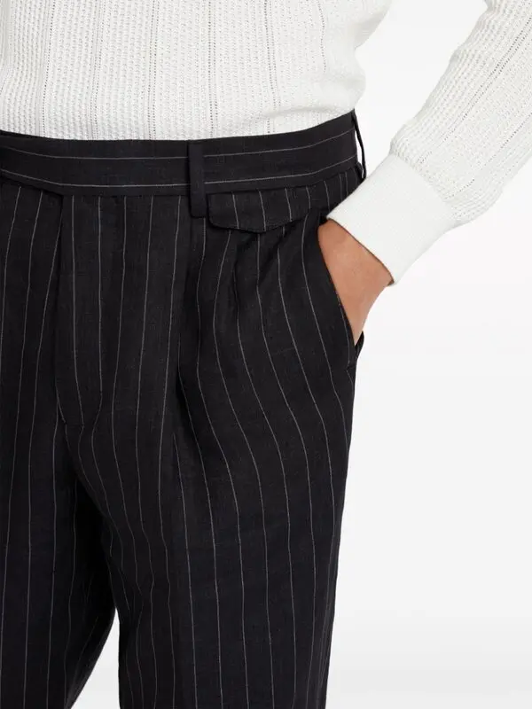 Brunello Cucinelli Striped Linen Trousers