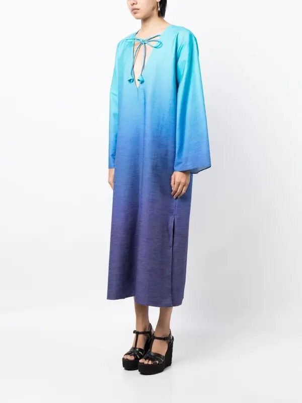 BAMBAH Mosa Gradient-effect Linen Kaftan