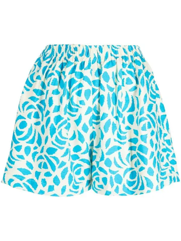 BAMBAH Camelia Floral-print Linen Shorts