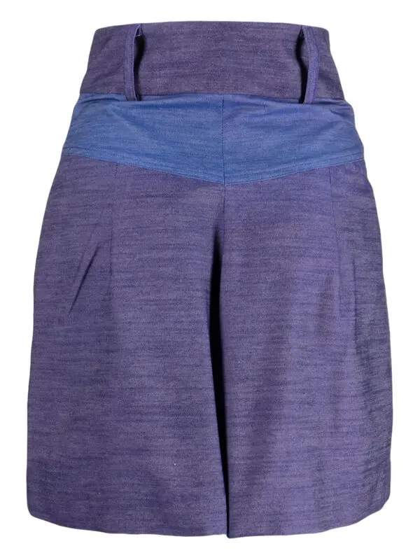 BAMBAH Ocean Pleated Linen Shorts