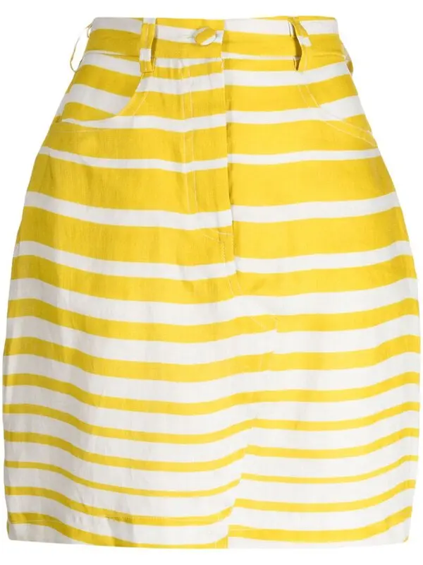 BAMBAH Sicily Striped Mini Skirt - Yellow