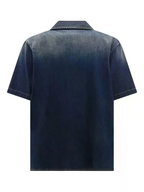 Valentino Garavani Denim Chambray Bowling Shirt