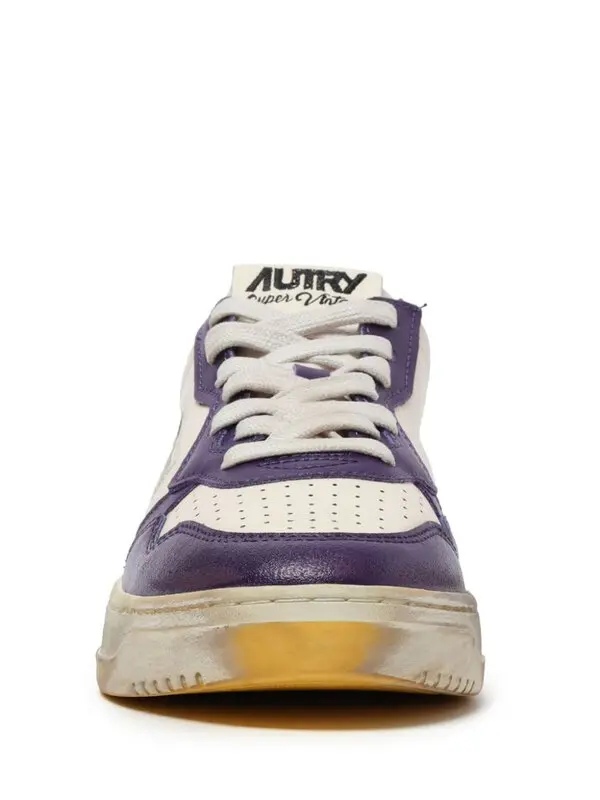 AUTRY Medalist Super Vintage Distressed Sneakers - Purple