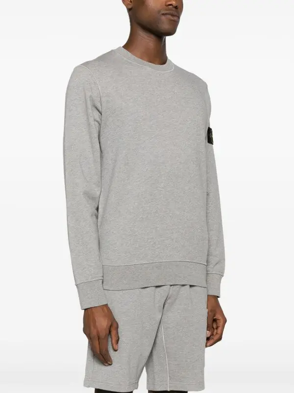 Stone Island Compass-badge Cotton Sweatshirt - Grey