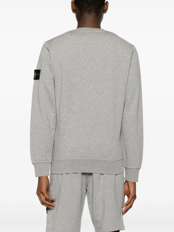 Stone Island Compass-badge Cotton Sweatshirt - Grey