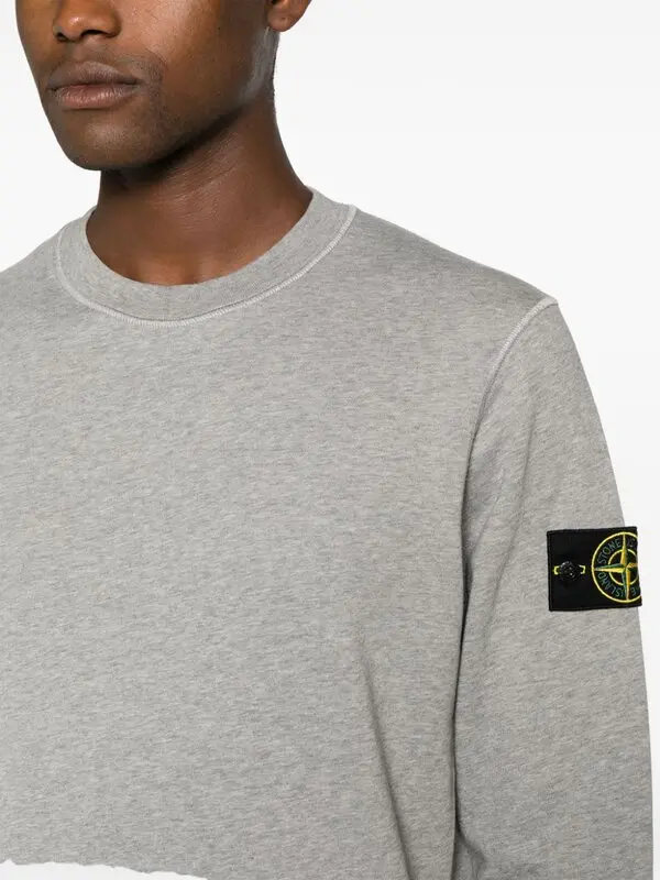 Stone Island Compass-badge Cotton Sweatshirt - Grey