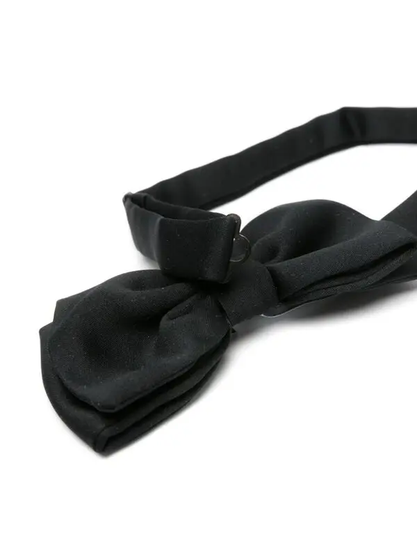 LARDINI Satin-finish Bow Tie - Black