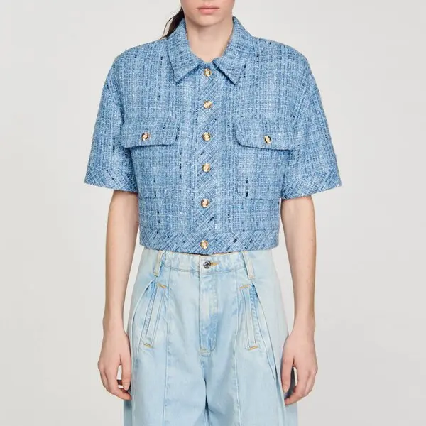 Sandro Short Tweed Jacket