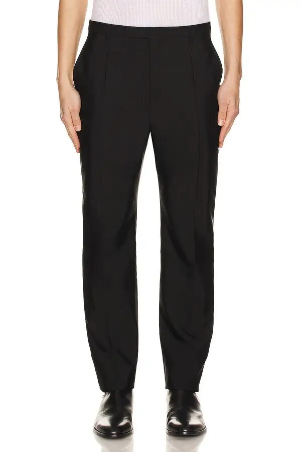 Saint Laurent Pantalons Taille Hau - Noir