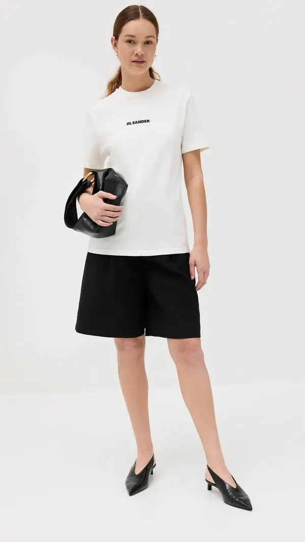 Jil Sander Logo-Print Cotton-Jersey T-Shirt - Porcelain