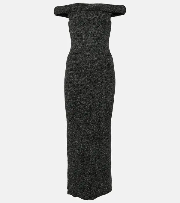 TOTEME Off-shoulder Knit Maxi Dress