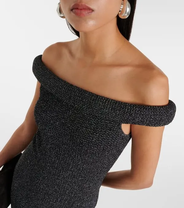 TOTEME Off-shoulder Knit Maxi Dress
