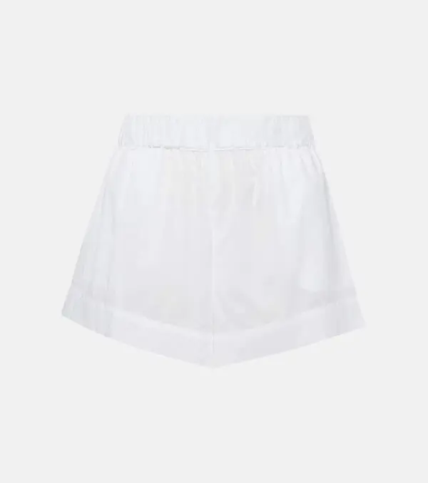 Asceno London Cotton Pajama Shorts - White