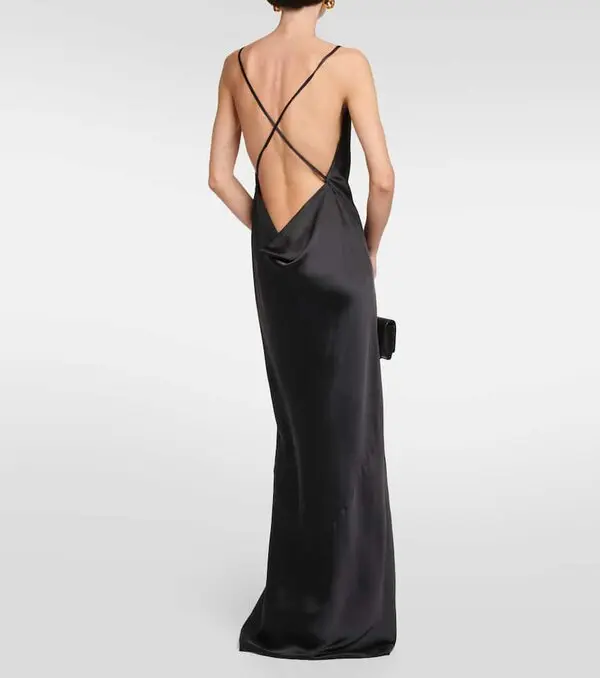 Norma Kamali Satin Slip Gown