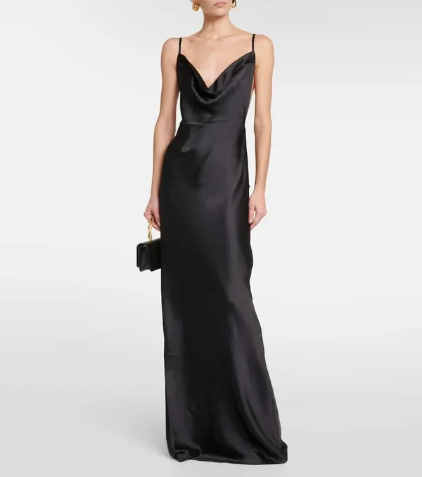 Norma Kamali Satin Slip Gown