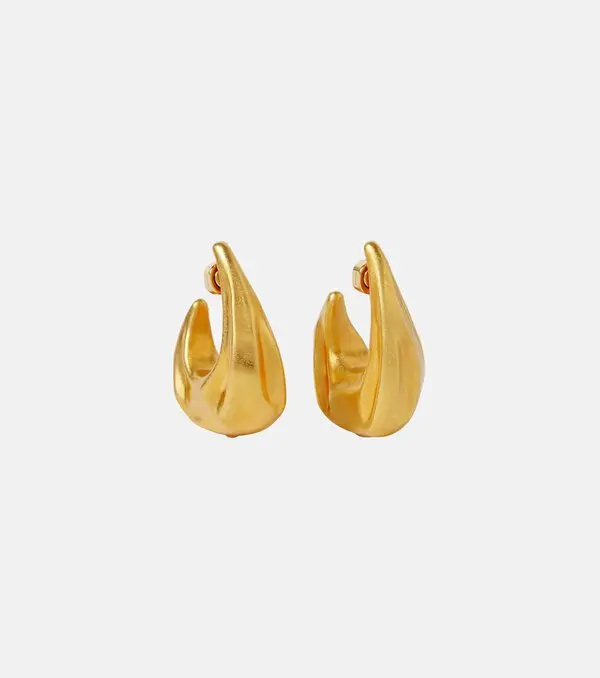 Khaite Medium Plated Hoop Earrings - Gold