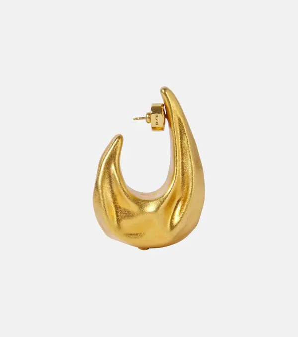 Khaite Medium Plated Hoop Earrings