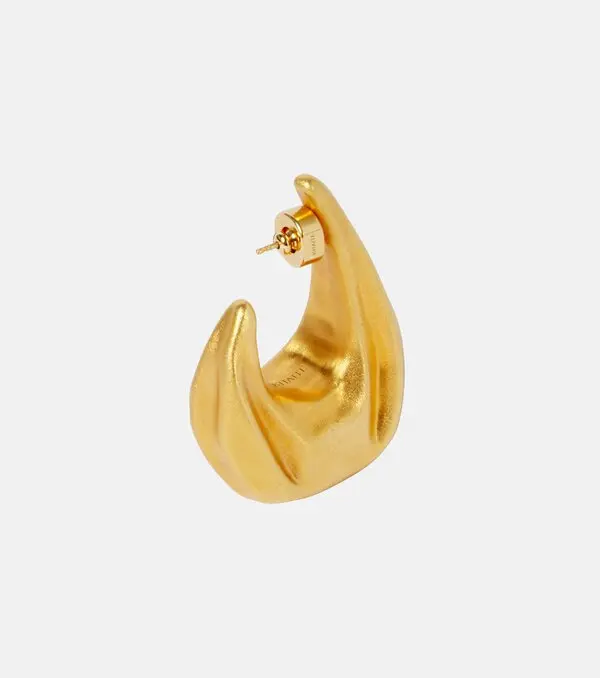 Khaite Medium Plated Hoop Earrings