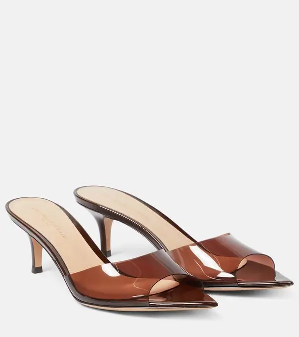 GIANVITO ROSSI Elle 55 Mules - Brown