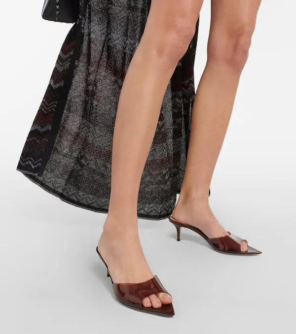 GIANVITO ROSSI Elle 55 Mules - Brown