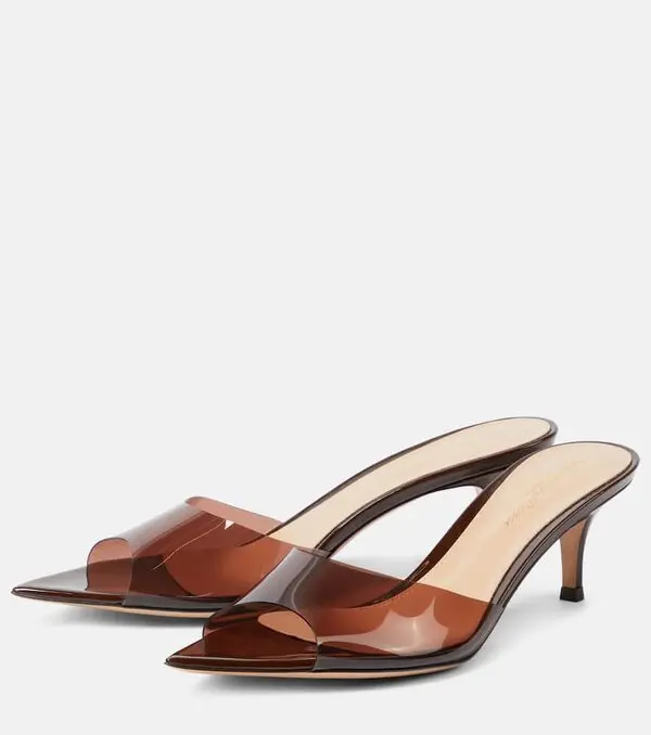 GIANVITO ROSSI Elle 55 Mules - Brown