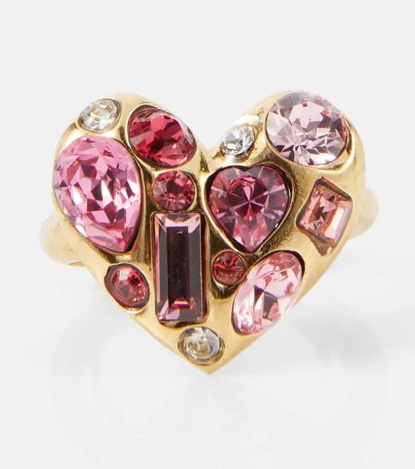 Oscar De La Renta Gemstone Heart Ring - Pink