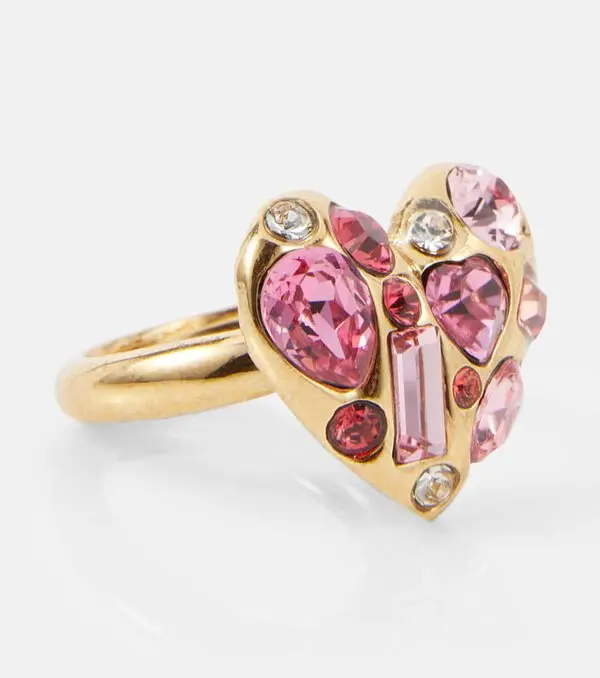 Oscar De La Renta Gemstone Heart Ring